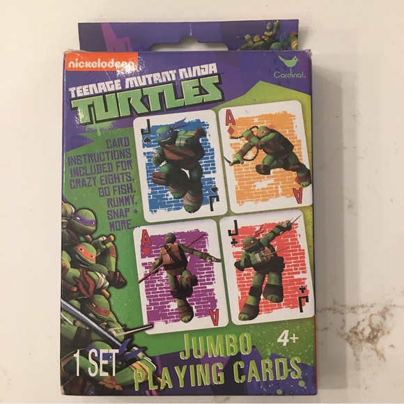 Toys | Teenage Mutant Ninja Turtles Jumbo Playing Cards Unused But Box ...
